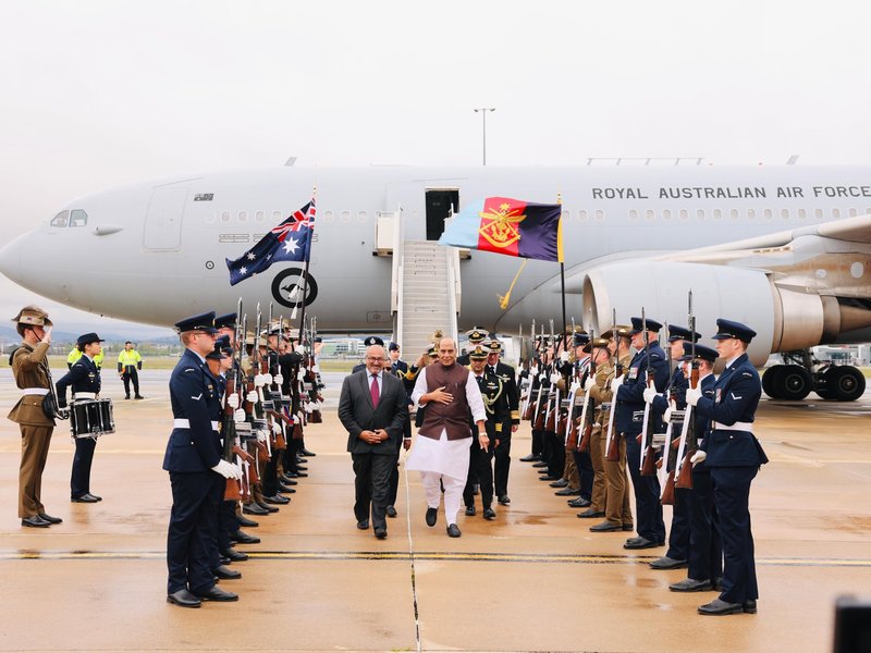 Rajnath Singh arrives in Canberra, to hold key talks on Indo-Pacific ...