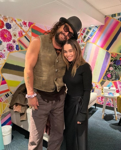 Emilia Clarke Reunites with Dragon Daddy Jason Momoa in Heartwarming ...