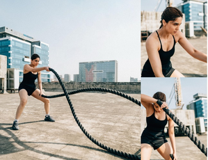 Sharvari prepares for 'Alpha' with intense battle ropes training - PUNE ...